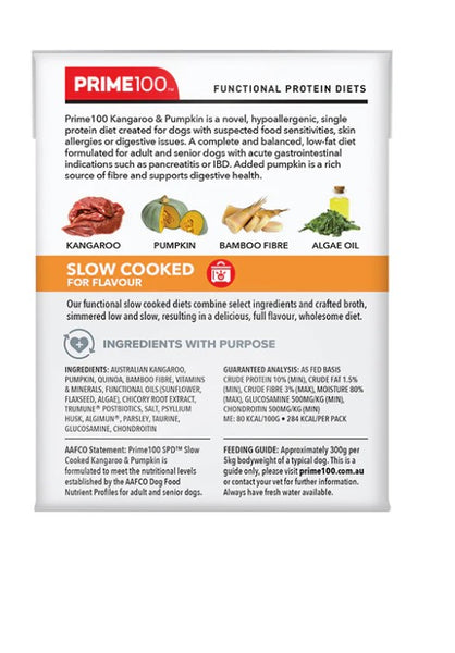 PRIME SPD SLOW COOKED KANGAROO & PUMPKIN 354G 12PK – Baba G's Farm