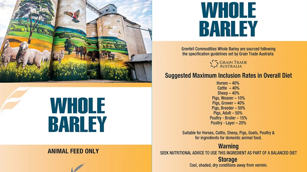 GRENFELL BARLEY WHOLE 20KG – Baba G's Farm